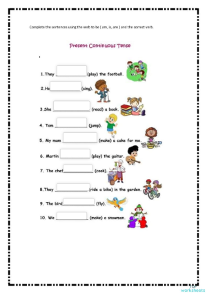 PRESENT CONTINUOUS 2. Interactive worksheet | TopWorksheets