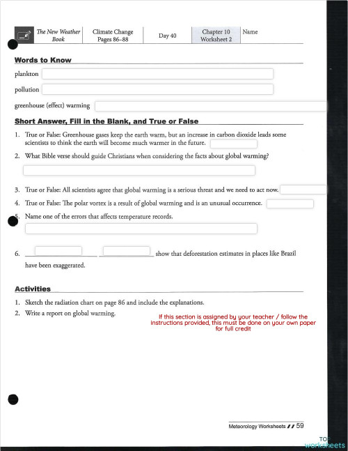 Chapter 10 Climate Change Worksheet 2 Interactive Worksheet chapter-10-climate-change-worksheet-2-interactive-worksheet