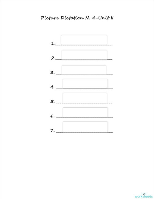 Picture N 4 First Grade Unit Ii Interactive Worksheet Topworksheets