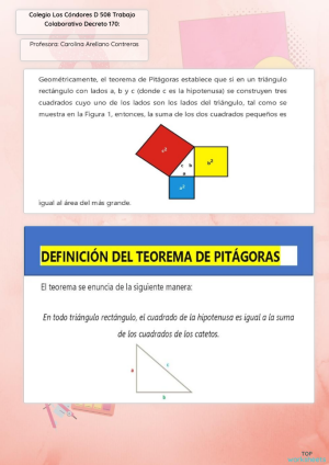 Teorema de Pitágoras. Ficha interactiva | TopWorksheets