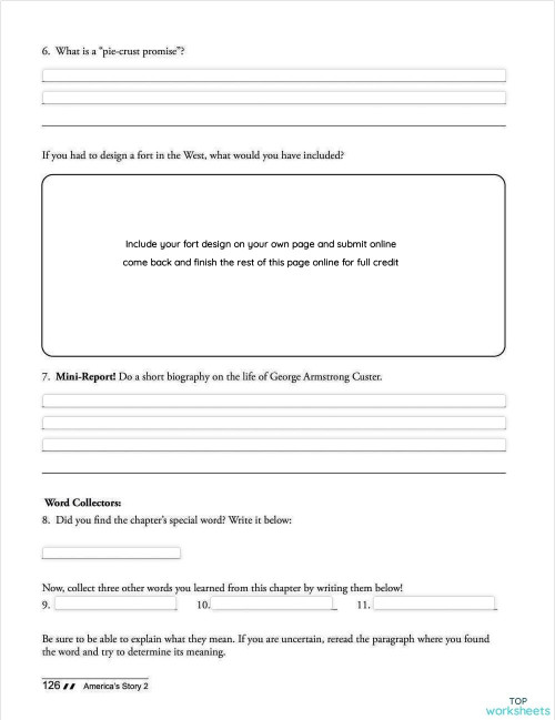 Chapter 12: Pie Crust Promise Pg 126. Interactive worksheet | TopWorksheets