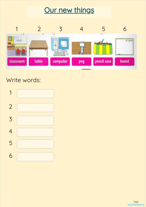 3rd grade Our new things. Interactive worksheet | TopWorksheets