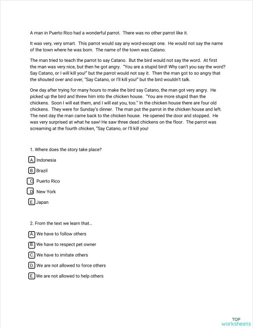 PRACTICE SAS2 GJL EN XIIR. Interactive worksheet | TopWorksheets