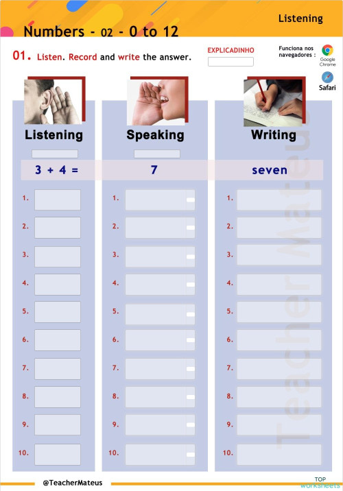 Listening comprehension: interactive worksheets and online exercises ...