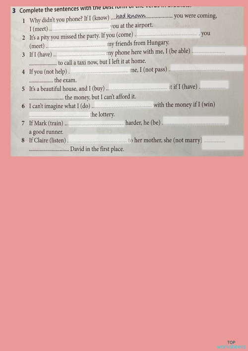 conditionals 1. Interactive worksheet | TopWorksheets