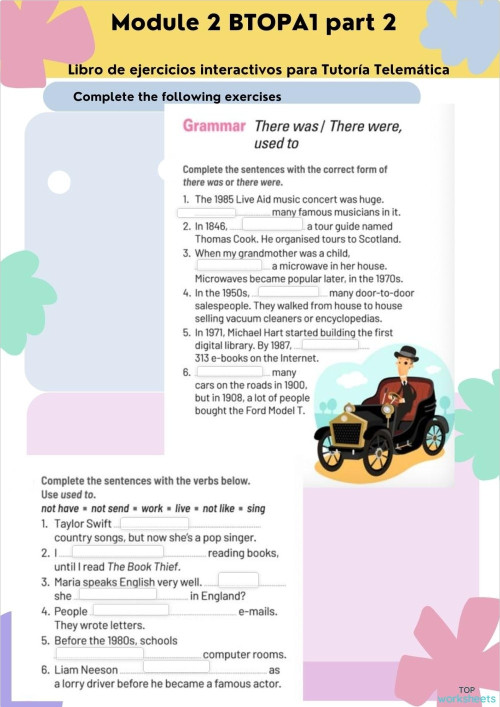 Module 2_Part 2_btopa1º 1. Interactive worksheet | TopWorksheets