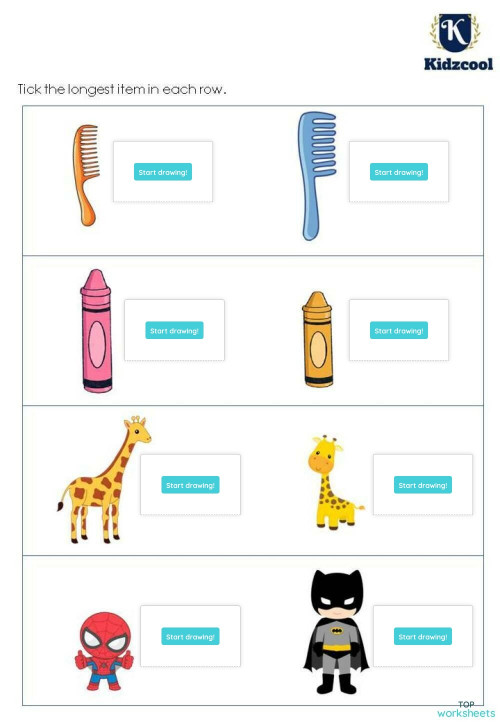 Preschool: interactive worksheets and online exercises | TopWorksheets