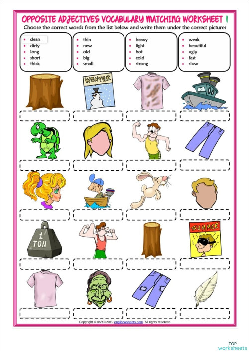 Adjectives 1. Interactive worksheet | TopWorksheets