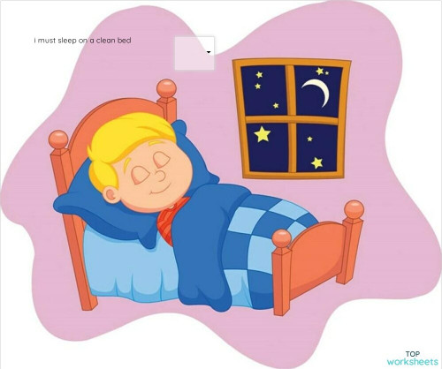 ettiqutte of sleep. Interactive worksheet | TopWorksheets