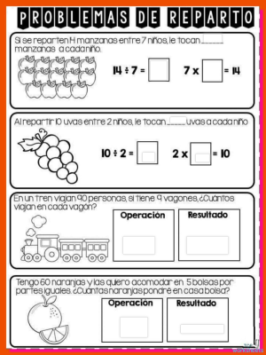 PROBLEMAS DE REPARTO. Ficha interactiva | TopWorksheets