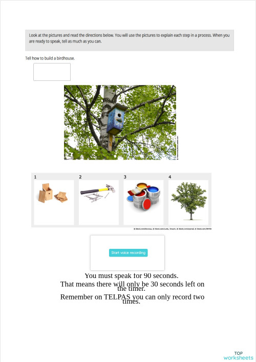 TELPAS Practice 1-Speaking. Interactive worksheet | TopWorksheets