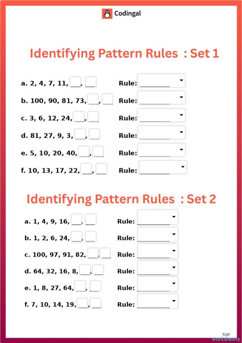 M_G04M19L62_WE01_Understanding_Pattern_Rules_5. Interactive worksheet | TopWorksheets