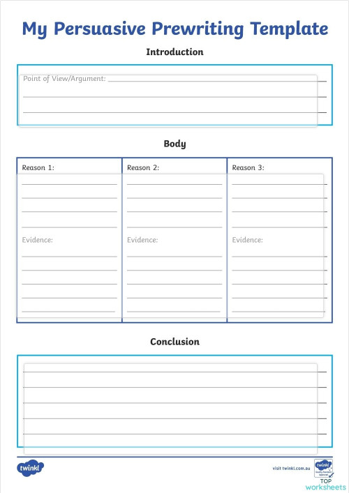 writing persuasive. Interactive worksheet | TopWorksheets