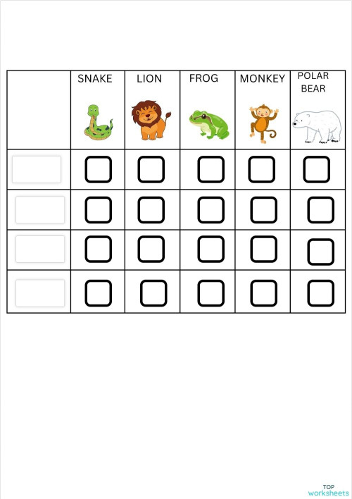 Animals - Tick the box. Interactive worksheet | TopWorksheets