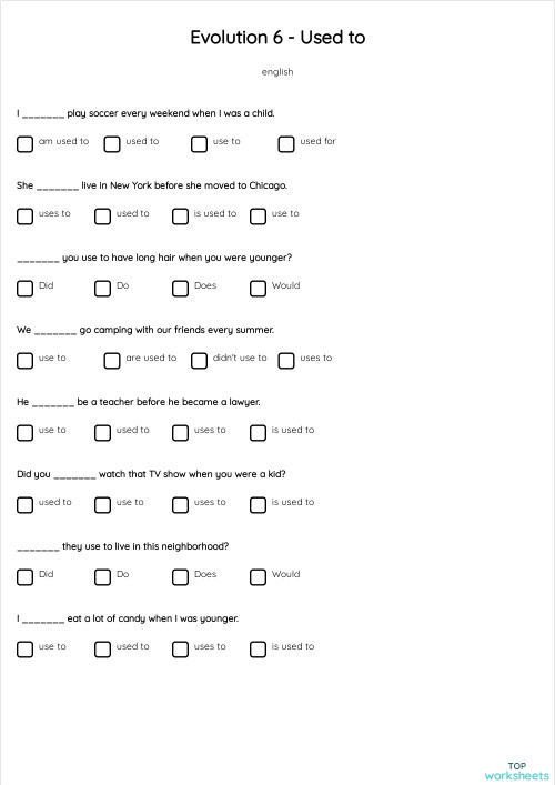 Worksheet 2 Dropdown. Interactive worksheet | TopWorksheets
