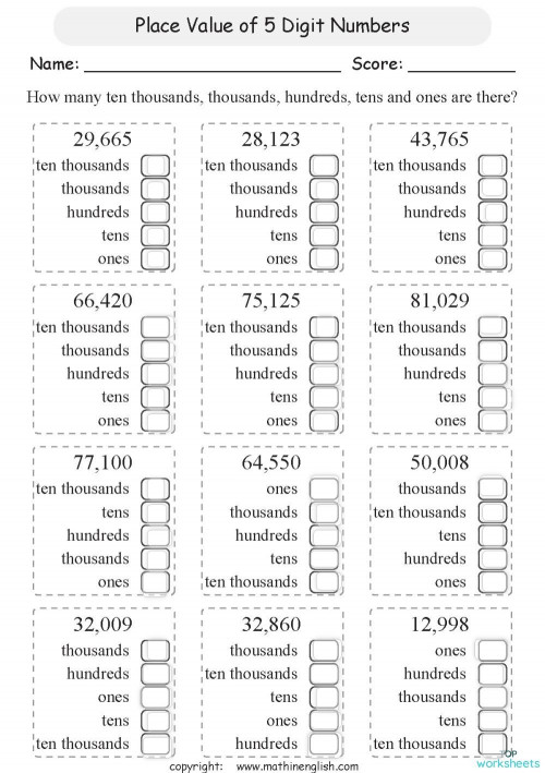 Y4_Compare. Interactive worksheet | TopWorksheets