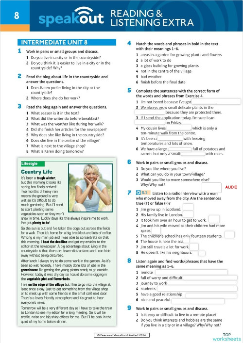 EXTRA READING AND LISTENING. Interactive worksheet | TopWorksheets