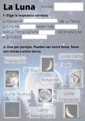 la luna. Ficha interactiva | TopWorksheets
