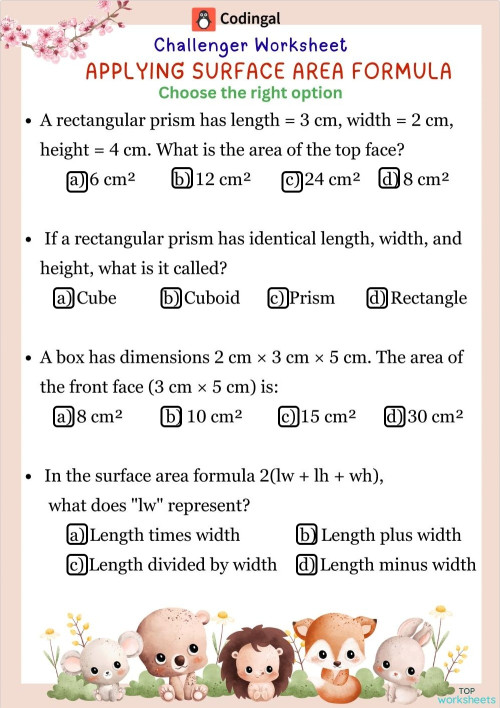 M_G05M17L48_WE03_Applying Surface Area Formula. Interactive worksheet ...