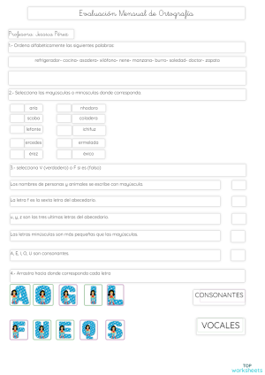 ortografía 3er grado. Ficha interactiva | TopWorksheets