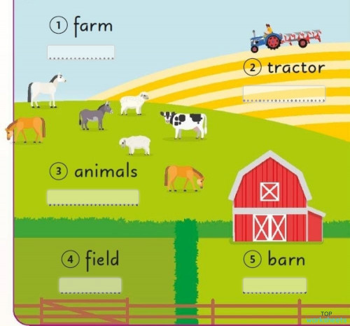 10 words on the farm. Interactive worksheet | TopWorksheets