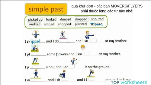 Past Simple Interactive Worksheet Topworksheets
