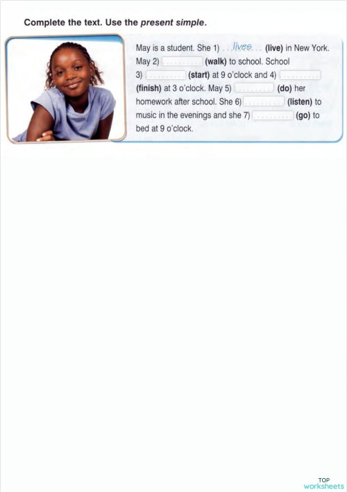 Present Simple A1. Interactive worksheet | TopWorksheets