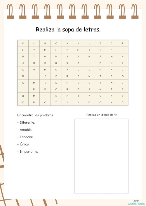 Sopa de letras. Ficha interactiva | TopWorksheets
