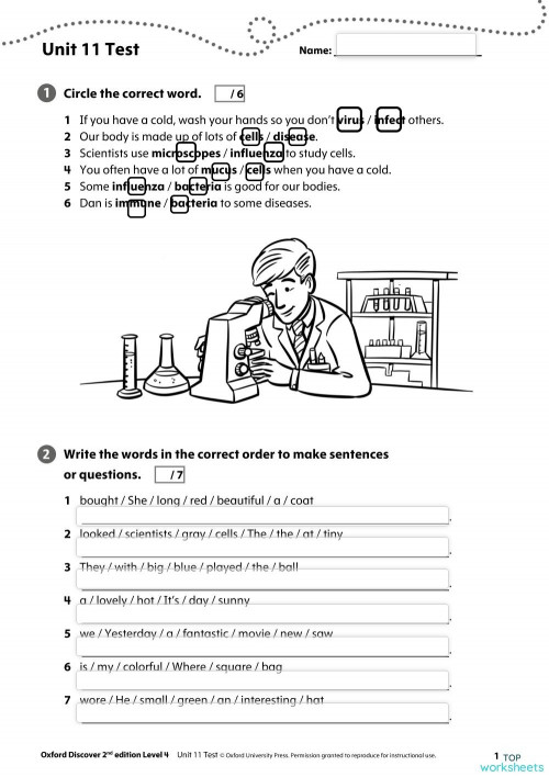 Unit 11 Test. Interactive worksheet | TopWorksheets