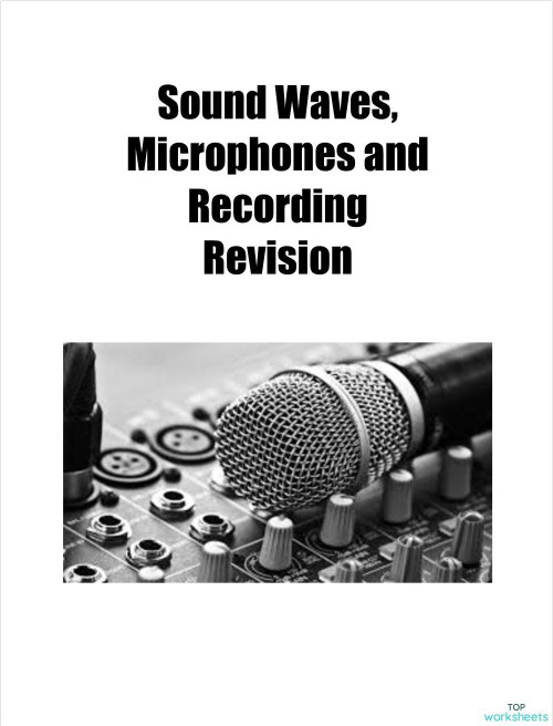 Sound Waves, Microphones and Recording Revision. Interactive worksheet ...