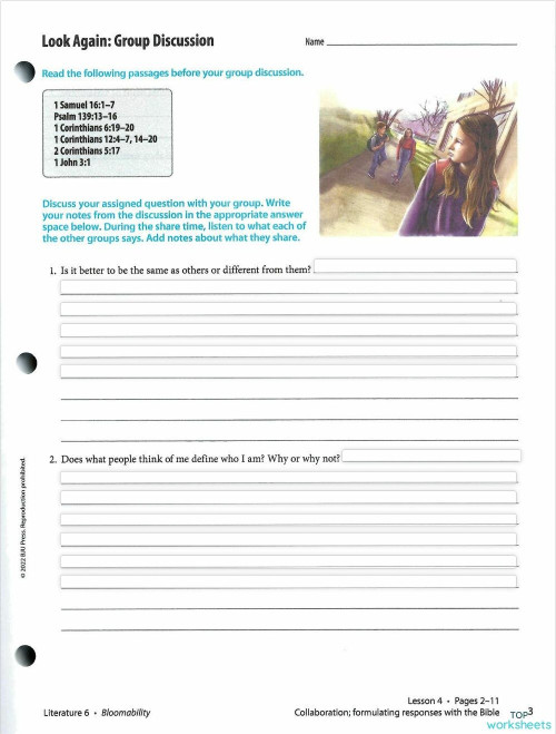 Unit 1: Look Again: Group Discussion-Pg 3. Interactive worksheet ...