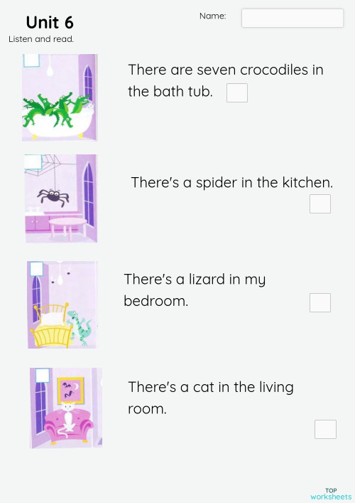 Level 1 - Unit 6 - Reading Task. Interactive worksheet | TopWorksheets