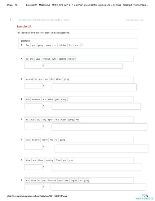 Unit 3- Review 1. Interactive worksheet | TopWorksheets