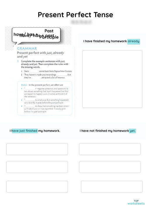 Present Perfect Tense. Interactive worksheet | TopWorksheets