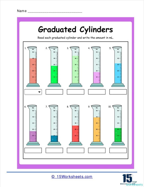 M_G04M11L39_WC01_Graduated graduated cylinders in mililiters ...