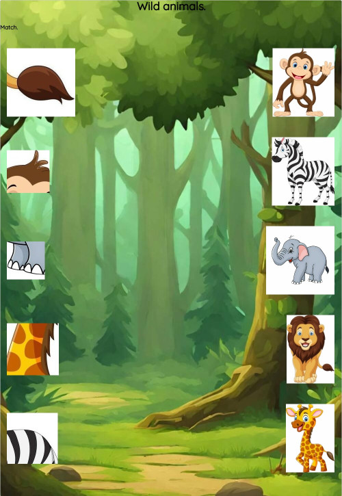 Wild animals.. Interactive worksheet | TopWorksheets