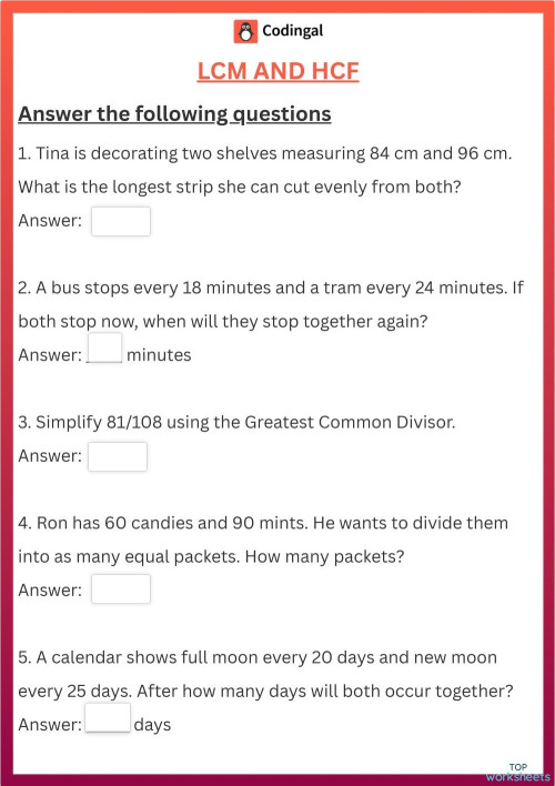 M_G05M05L09_WA02_Word Problems_GCD_and_LCM_4. Interactive worksheet ...