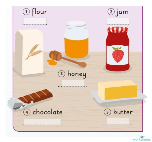 5 words a day food 3. Interactive worksheet | TopWorksheets