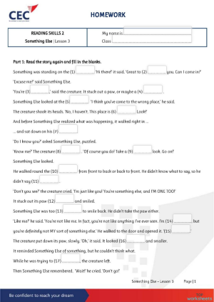 RS2_Something Else_Lesson 3_Homework. Interactive worksheet | TopWorksheets