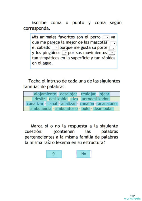 Verbos regulares. Ficha interactiva | TopWorksheets