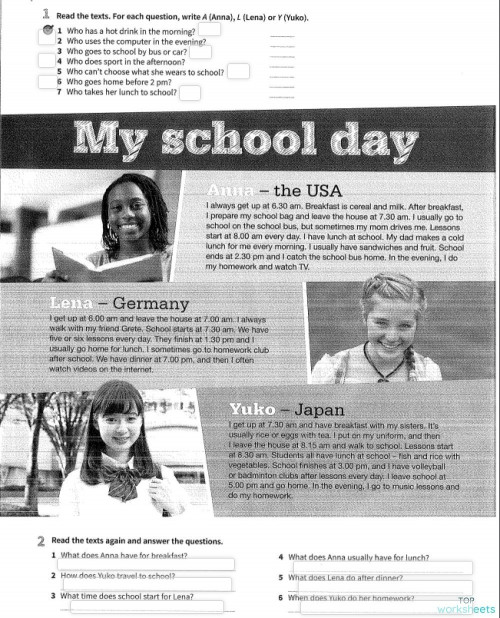 L2. READING. Interactive worksheet | TopWorksheets