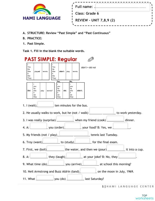GRADE 6_REVIEW 789 (2). Interactive worksheet | TopWorksheets
