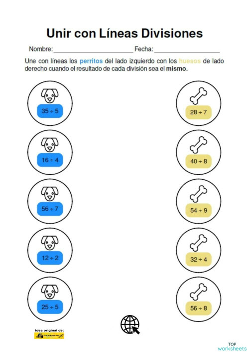 Repaso de divisiones 10. Ficha interactiva | TopWorksheets