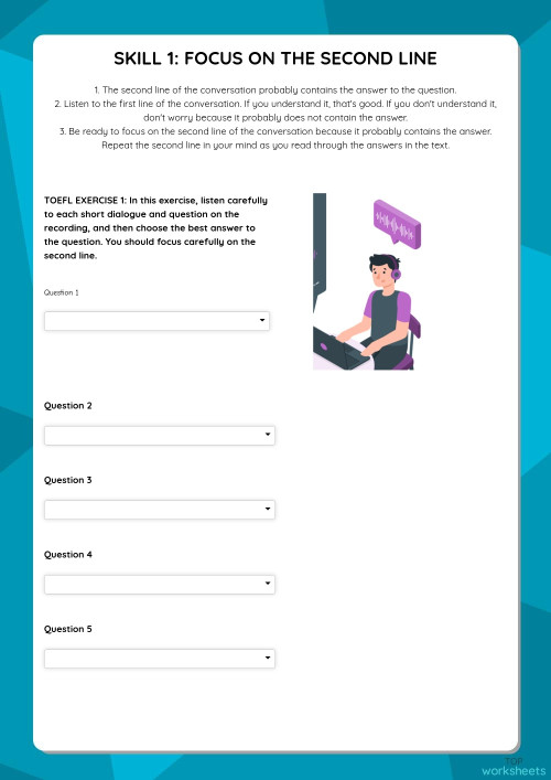 SKILL 2: CHOOSE ANSWERS WITH SYNONYMS. Ficha interactiva | TopWorksheets