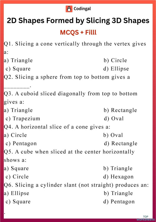 M_G07M15L55_WC01_Types of 2D shapes formed on slicing various 3D shapes ...