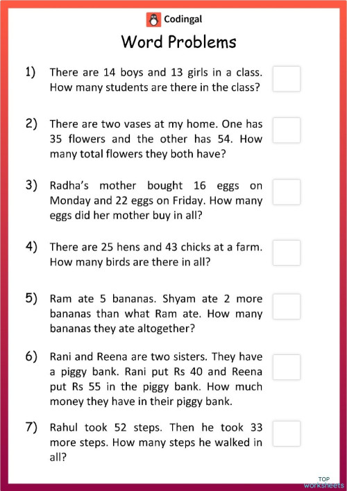 Math: interactive worksheets and online exercises | TopWorksheets