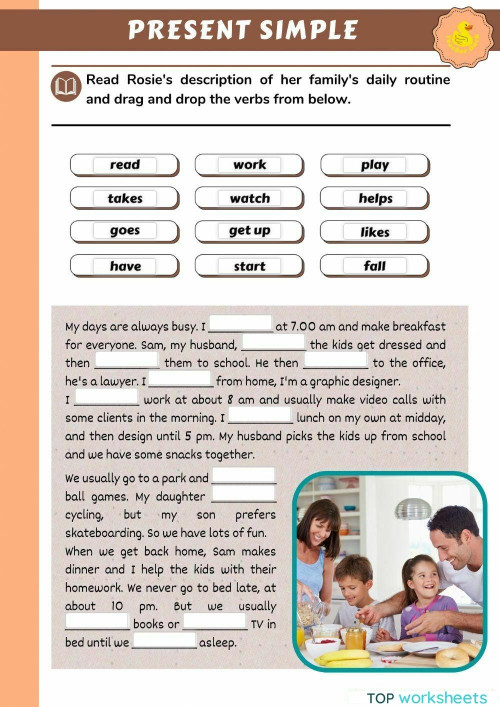 Present Simple A1. Interactive worksheet | TopWorksheets