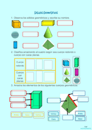 SÓLIDOS GEOMÉTRICOS. Ficha interactiva | TopWorksheets