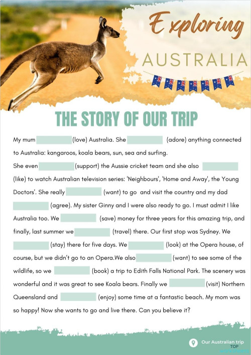 Reading Australia. Interactive worksheet | TopWorksheets