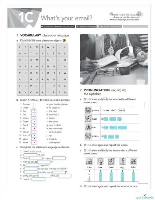 1C- WHAT'S YOUR EMAIL?. Interactive worksheet | TopWorksheets